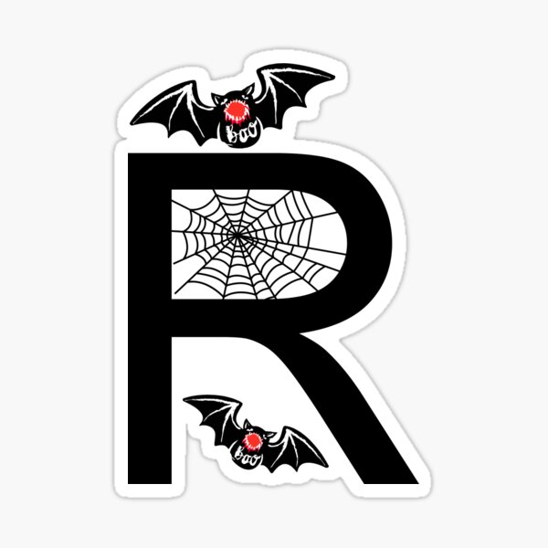"letters "R" spider funny 2022" Sticker for Sale by ASboom | Redbubble