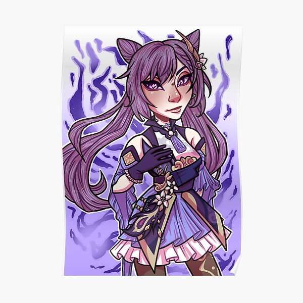"Genshin Impact - Keqing" Poster for Sale by galaxiiacharlie | Redbubble