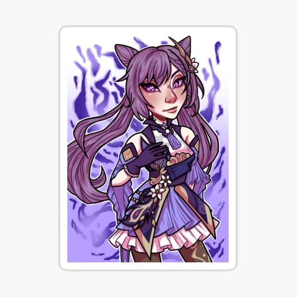 "Genshin Impact - Keqing" Sticker by galaxiiacharlie | Redbubble