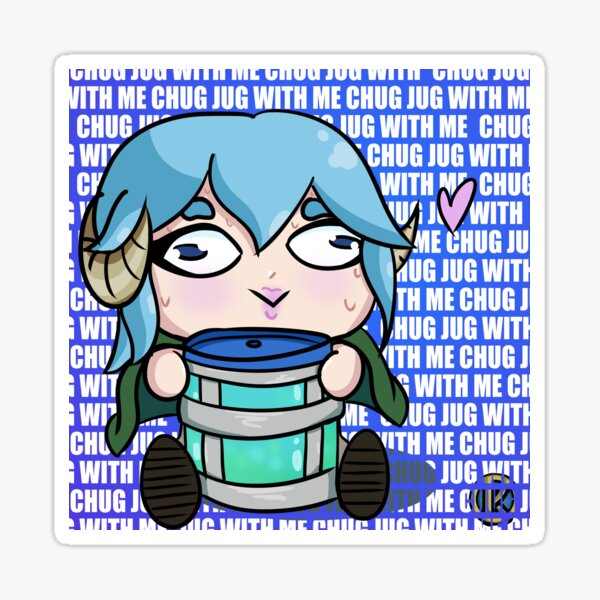 "Chug Jug Mona" Sticker for Sale by PolarOkArt | Redbubble