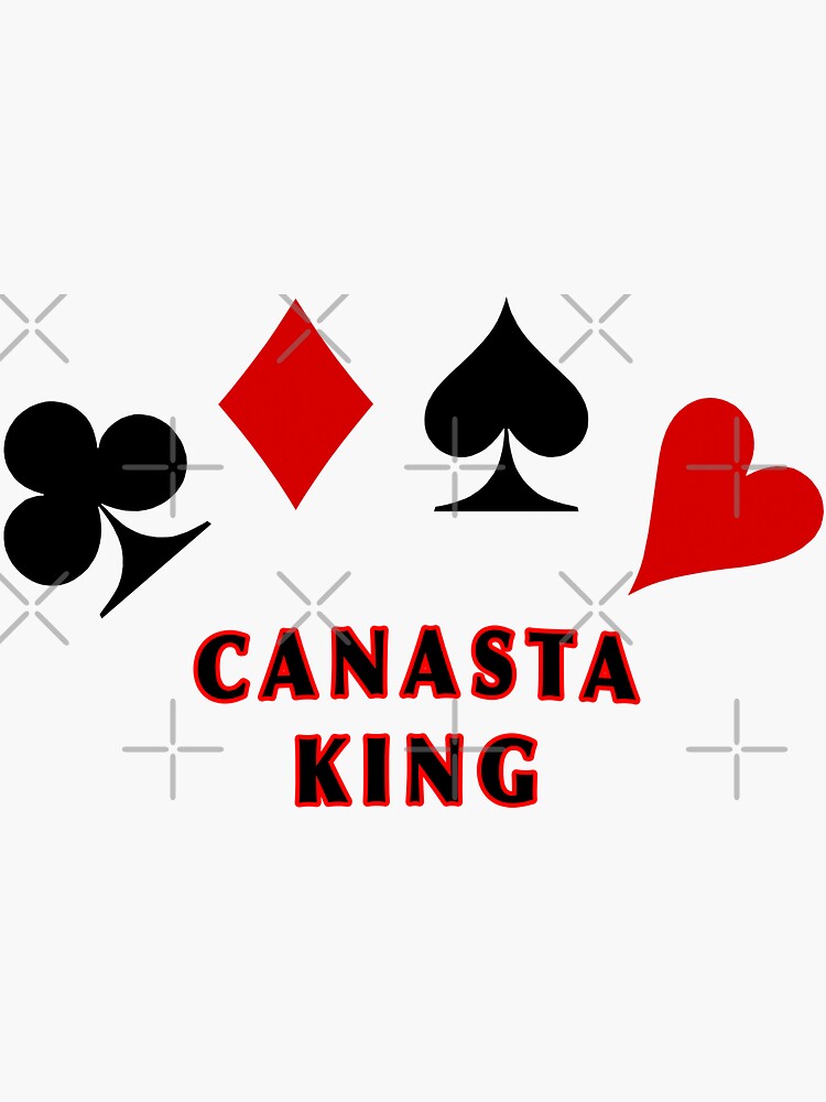 "Canasta King" Sticker for Sale by janraydesigns | Redbubble