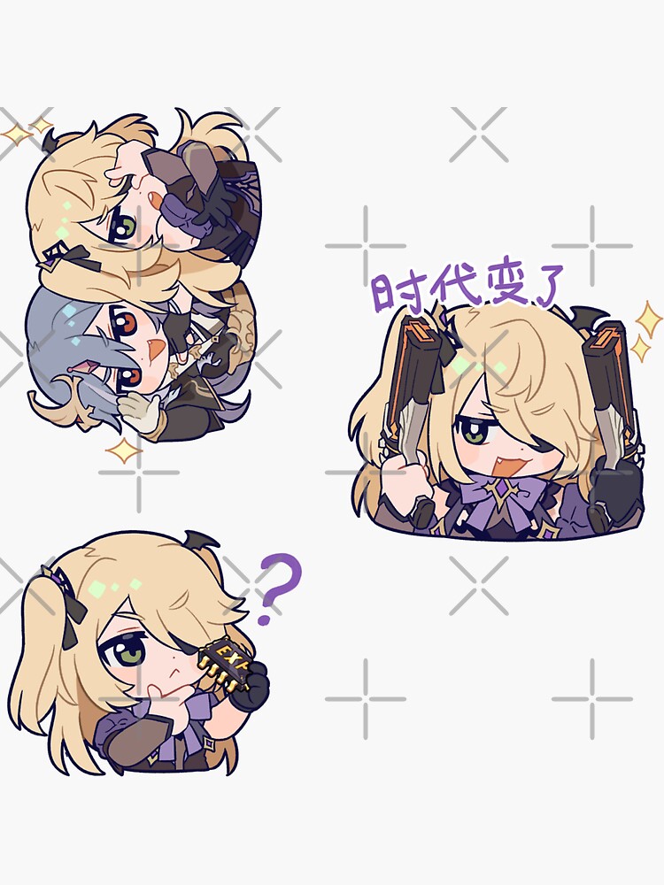 "Fischl Genshin Impact Chibi" Sticker for Sale by milkqtea | Redbubble