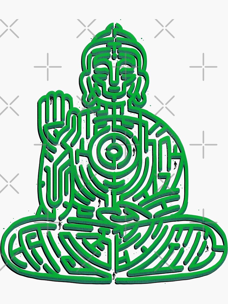 "Zen Maze Meditation by Tobe Fonseca" Sticker for Sale by tobiasfonseca ...