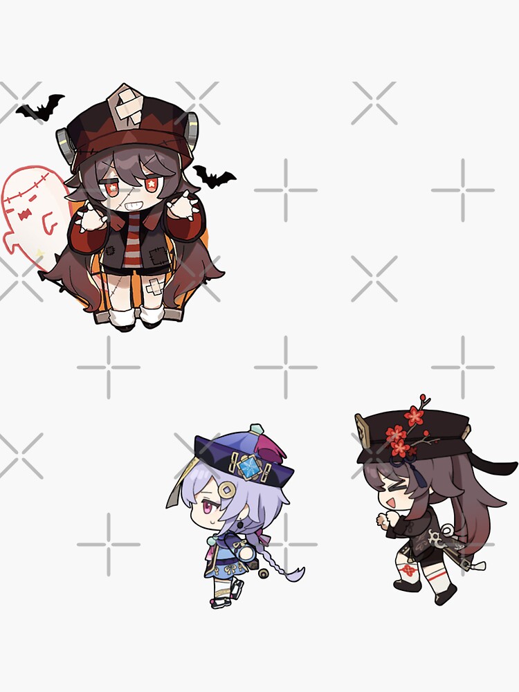 "Hu Tao Genshin Impact Chibi" Sticker for Sale by milkqtea | Redbubble