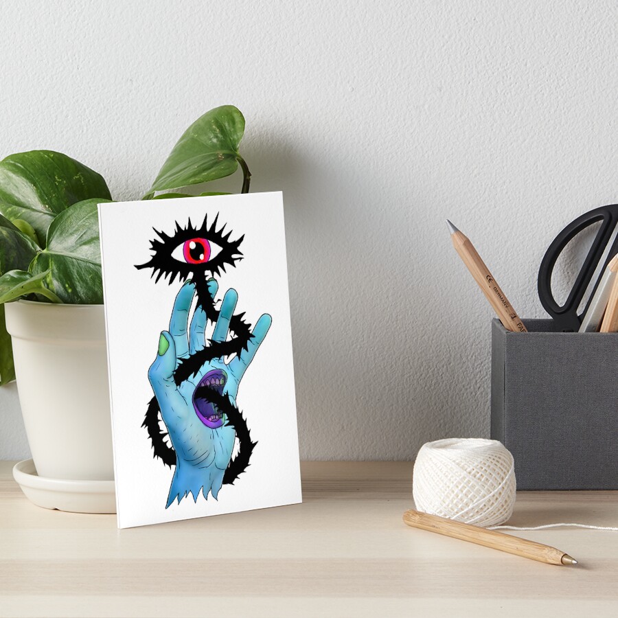 "All-seeing eye scream - Light Blue" Art Board Print for Sale by IAW ...