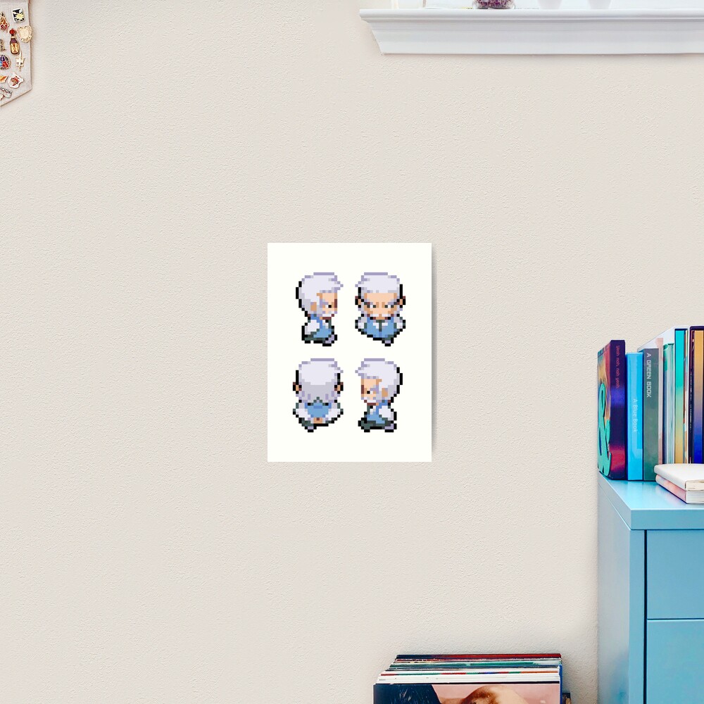 "Pixel Professor Rowan Walking Sprites" Art Print for Sale by rachxt ...