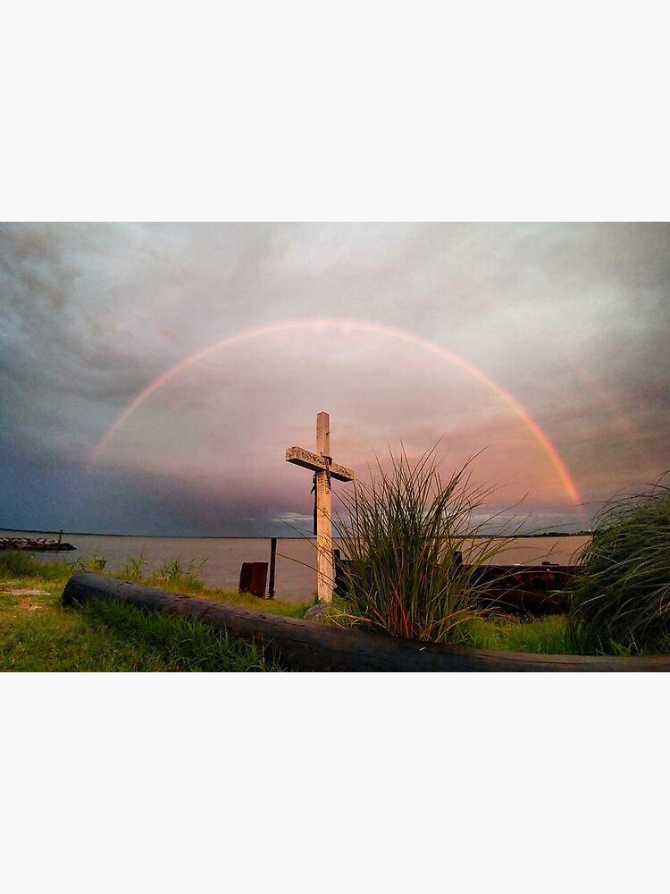 "cross and rainbow" Sticker by Charliesfreedom | Redbubble