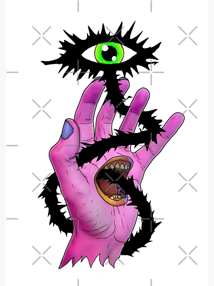 "All-seeing eye scream - Pink" Poster for Sale by IAW-Studios | Redbubble