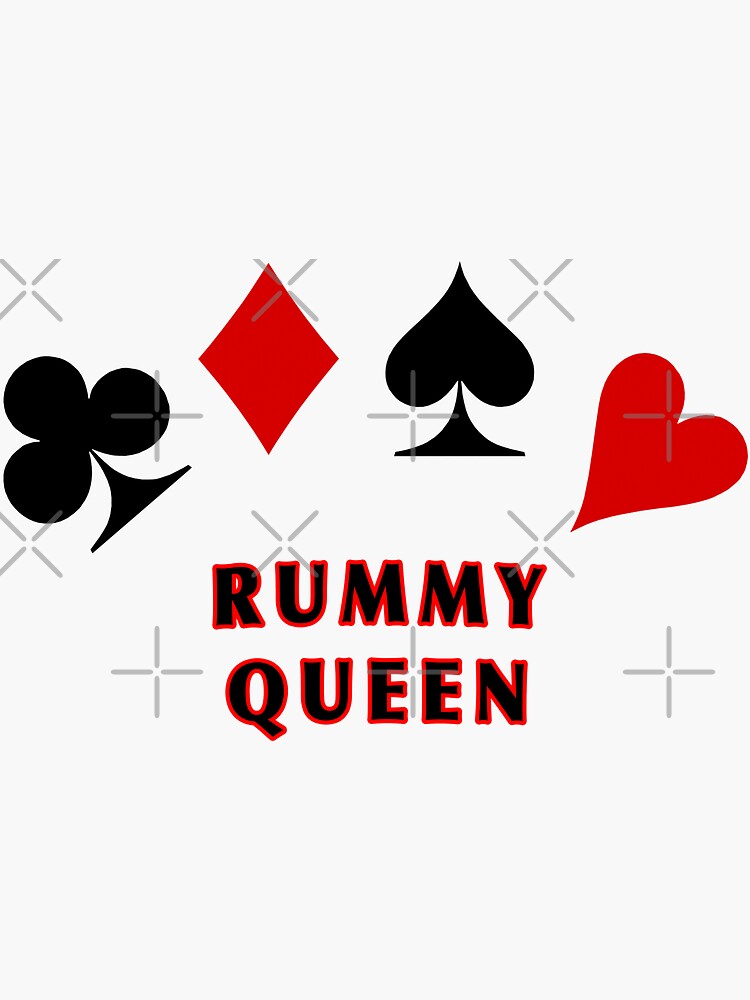 "Rummy Queen" Sticker for Sale by janraydesigns | Redbubble
