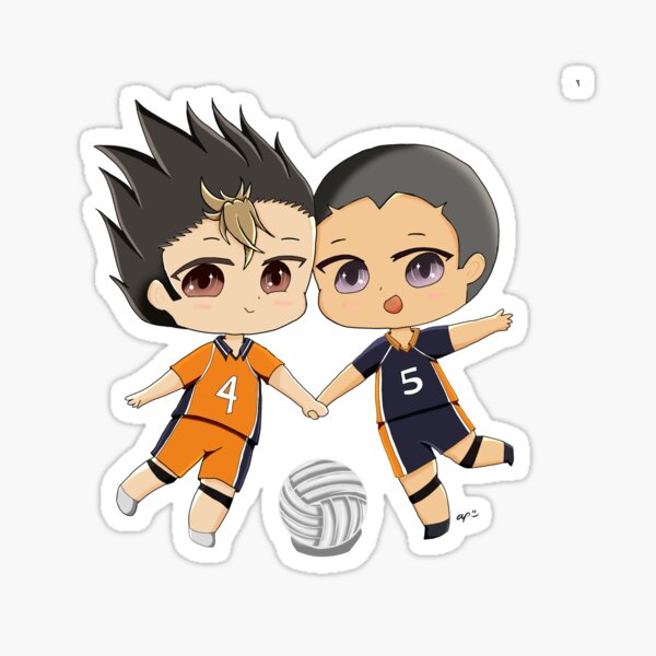 "Haikyuu!! Chibi nishinoya x tanaka" Sticker for Sale by jc011527 ...