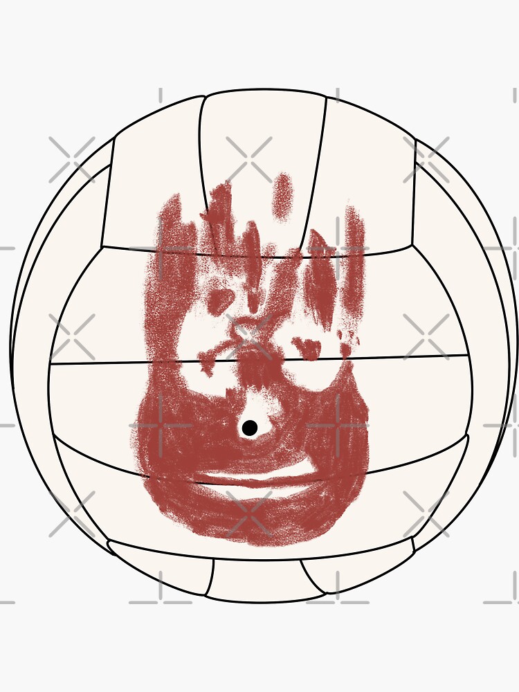 "Wilson the volleyball a friend to all." Sticker for Sale by ...