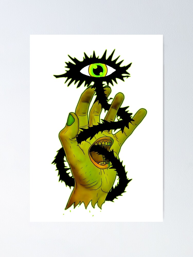 "All-seeing eye scream - Midnight Lime" Poster for Sale by IAW-Studios ...