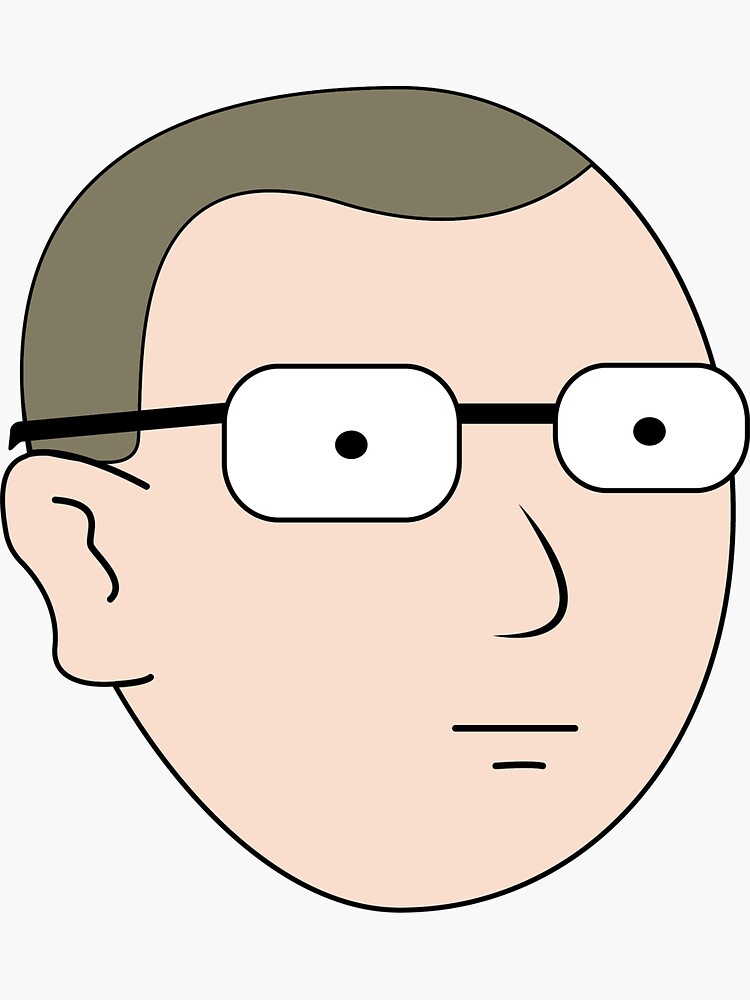 "Smiling Friends cartoon dave head" Sticker for Sale by by-vagabond ...