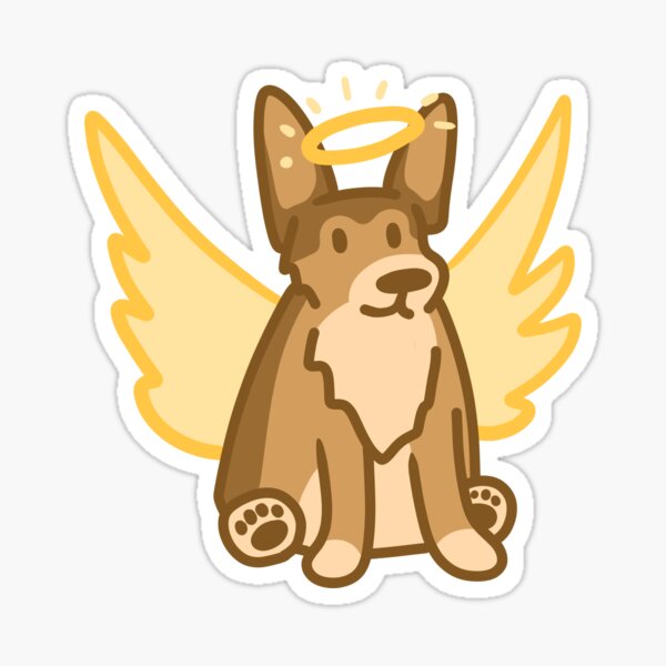 "Corgi Angel" Sticker by KelseyLovelle | Redbubble