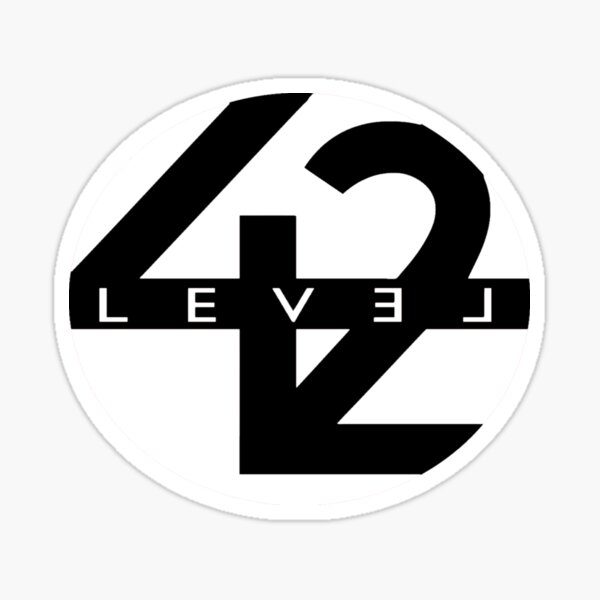 "level 42 logo" Sticker for Sale by gibbiceps | Redbubble