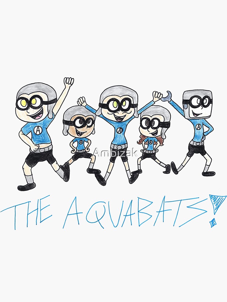 "Aquabats " Sticker for Sale by Ambizak | Redbubble