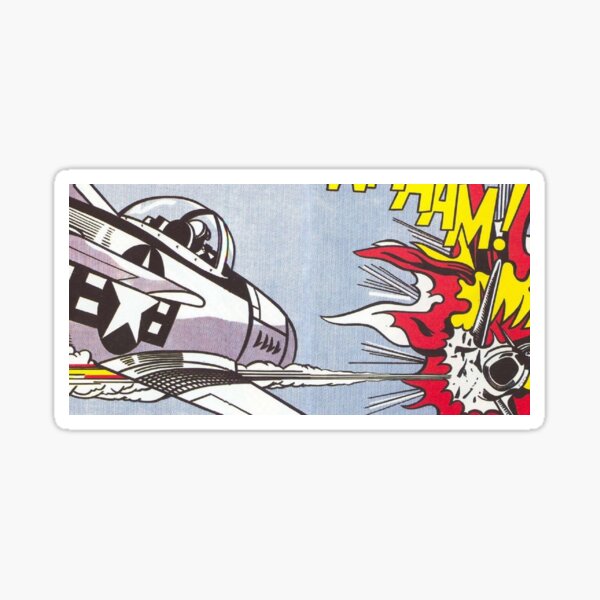 "roy lichtenstein Whaam! " Sticker for Sale by calzelunghe6464 | Redbubble
