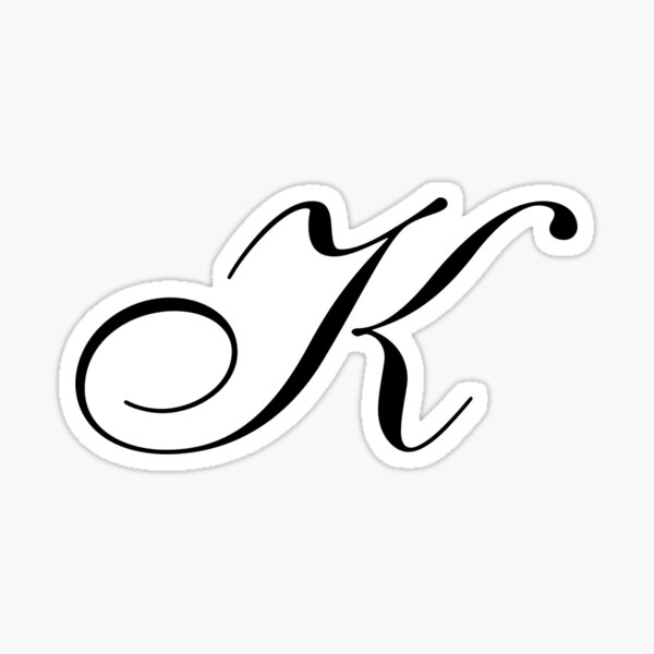 "'K' Monogram Letter" Sticker by kara-mac | Redbubble