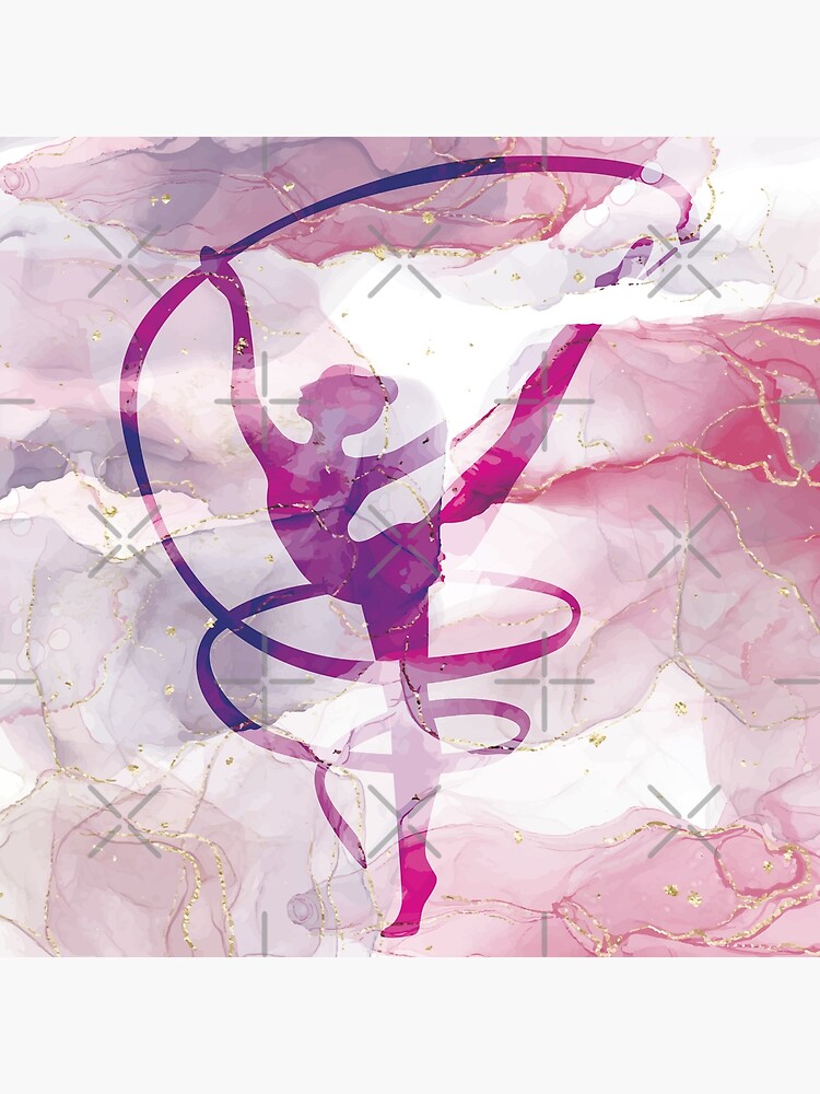 "Acrobatic Gymnastics Girl with abstract Marble background, gymnast ...