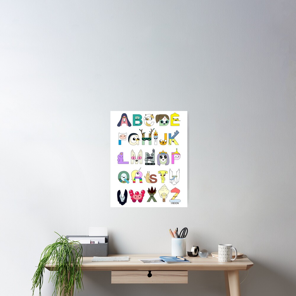 "Alphabet Time - An Adventure Time Alphabet" Poster for Sale by mbaboon ...