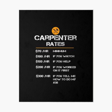 "Carpenter Rates Woodwooking" Art Board Print by rachidhaz | Redbubble