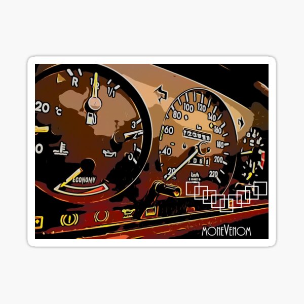 "moneVenom Mercedes W124 speedometer design" Sticker for Sale by ...