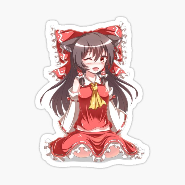 "Reimu Hakurei, Touhou" Sticker for Sale by PioWear4You | Redbubble