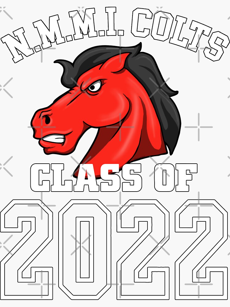 "NMMI Colts Class of 2022 (white text)" Sticker for Sale by ...