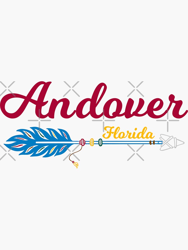 "Andover Florida Featuring Arrow with Feather" Sticker by FloridaUSA ...