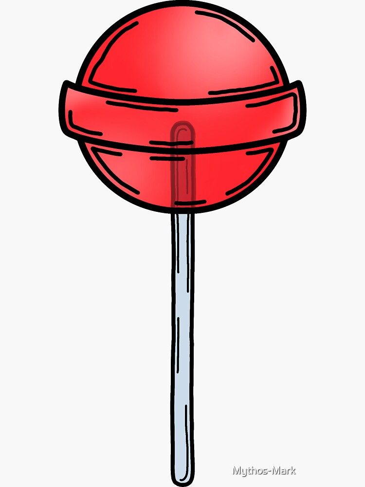 "Cartoon Sour Cherry Sucker" Sticker for Sale by Mythos-Mark | Redbubble