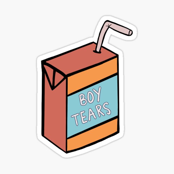 "boy tears juice box" Sticker for Sale by arenaud | Redbubble