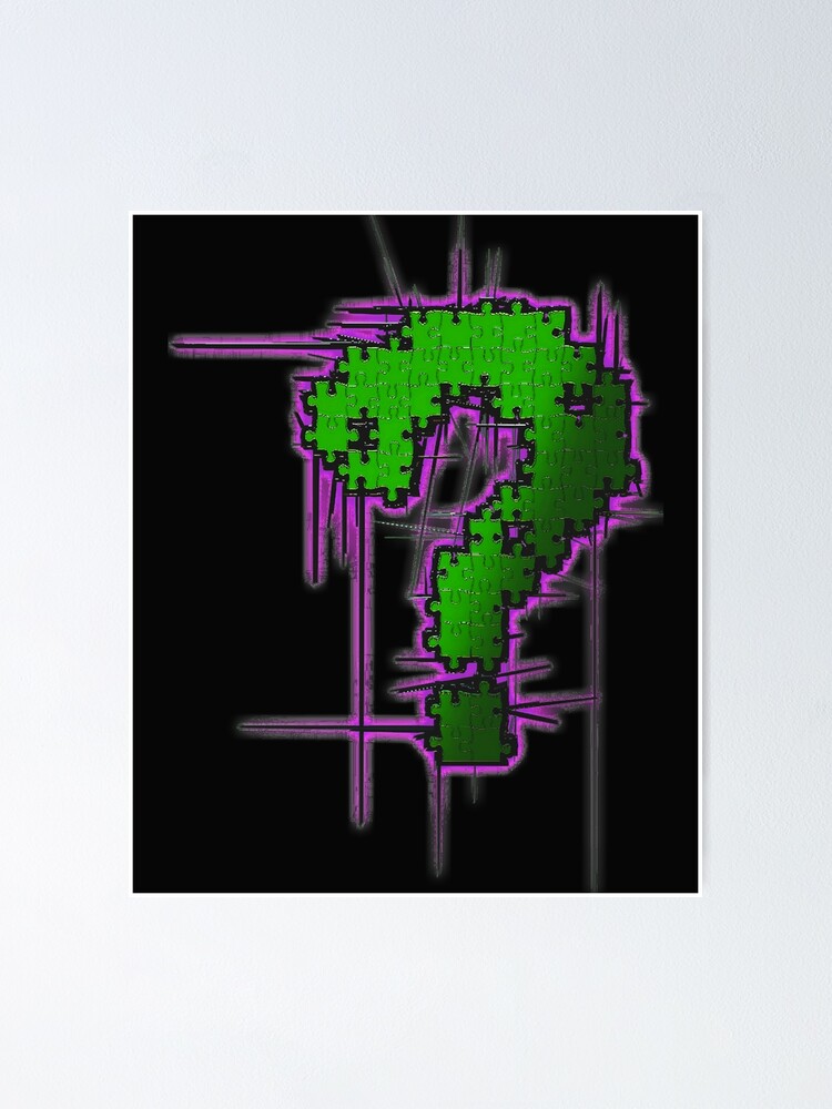 "Question Mark Puzzle Distortion Essential T-Shirt" Poster for Sale by ...
