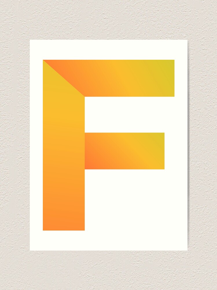 "Letter F - Alphabets + Numbers Sticker, Capital F" Art Print for Sale ...