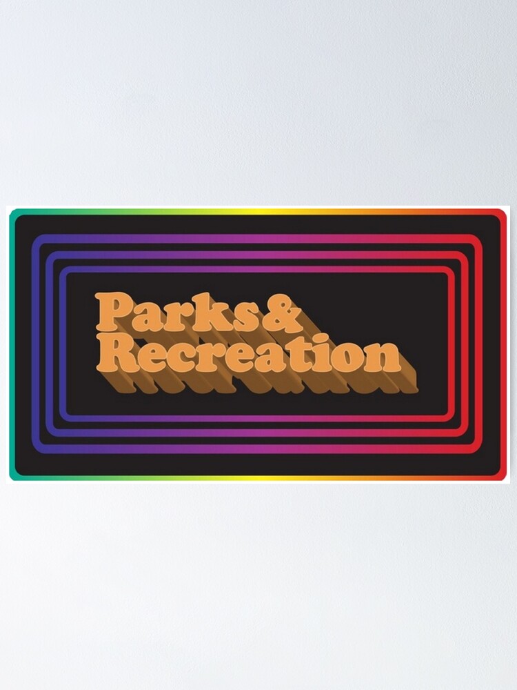 "Parks and Rec Retro Logo" Poster for Sale by Kale-Bowl | Redbubble