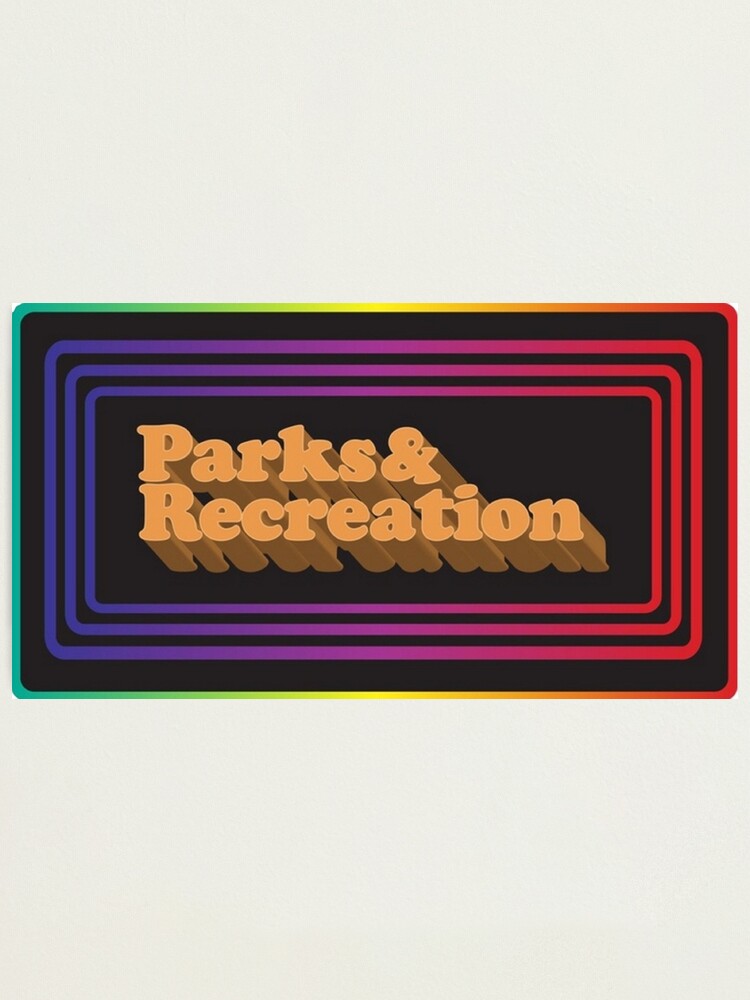 "Parks and Rec Retro Logo" Photographic Print by Kale-Bowl | Redbubble