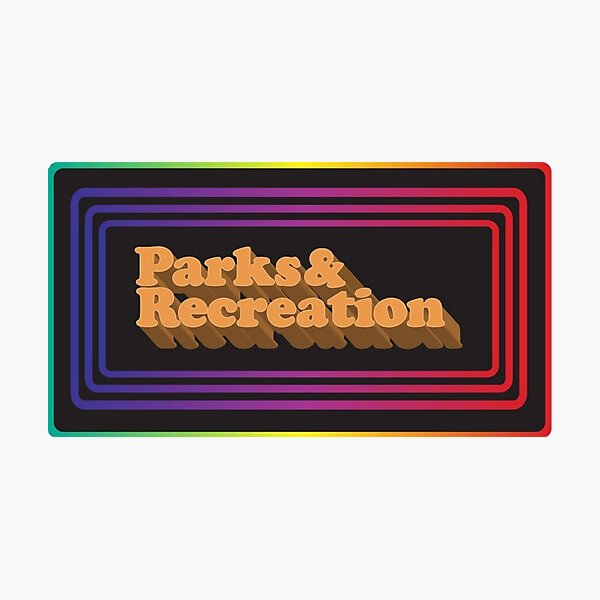 "Parks and Rec Retro Logo" Photographic Print by Kale-Bowl | Redbubble