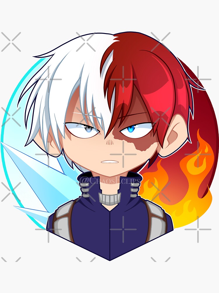 "Todoroki Headshot" Sticker by ChaosEclips | Redbubble