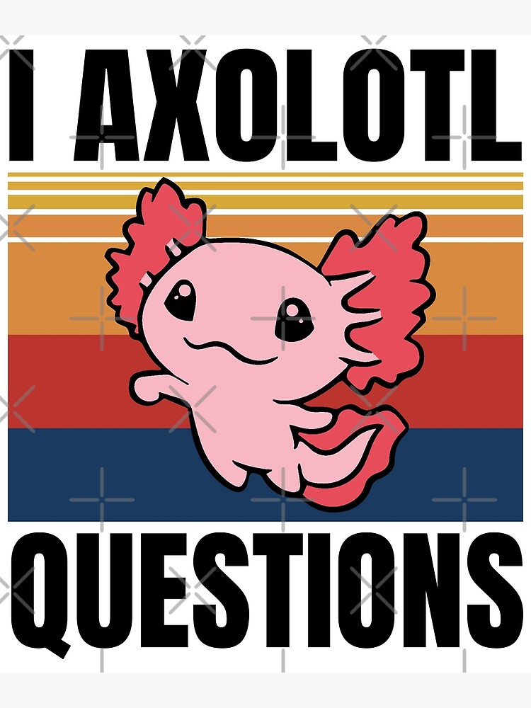 "I Axolotl questions, Axolotl Fan Gift" Poster for Sale by botees ...