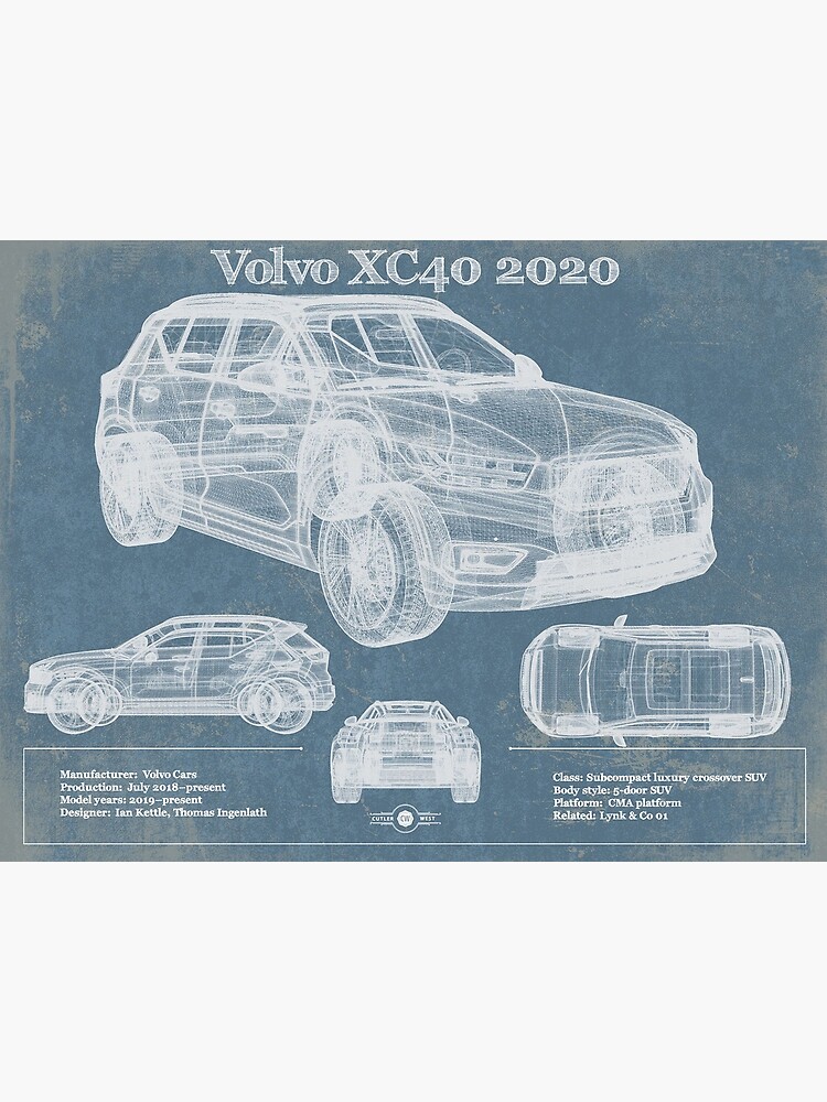 "Volvo XC40 SUV Vintage" Greeting Card for Sale by Tomraze | Redbubble