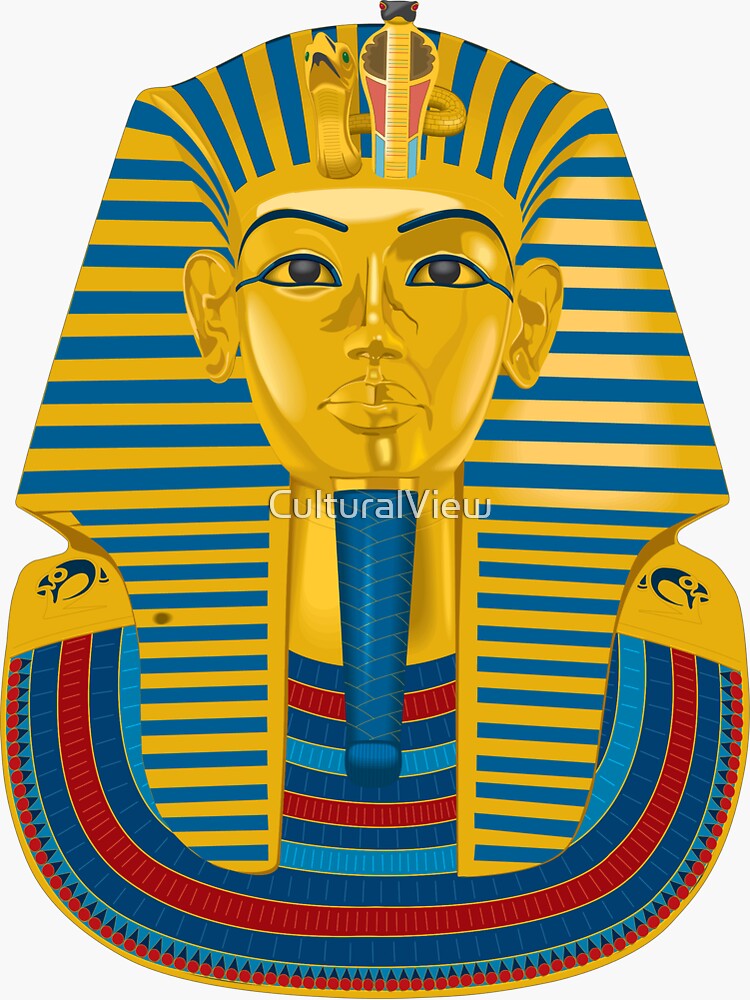 "King Tut Mask" Sticker by CulturalView | Redbubble