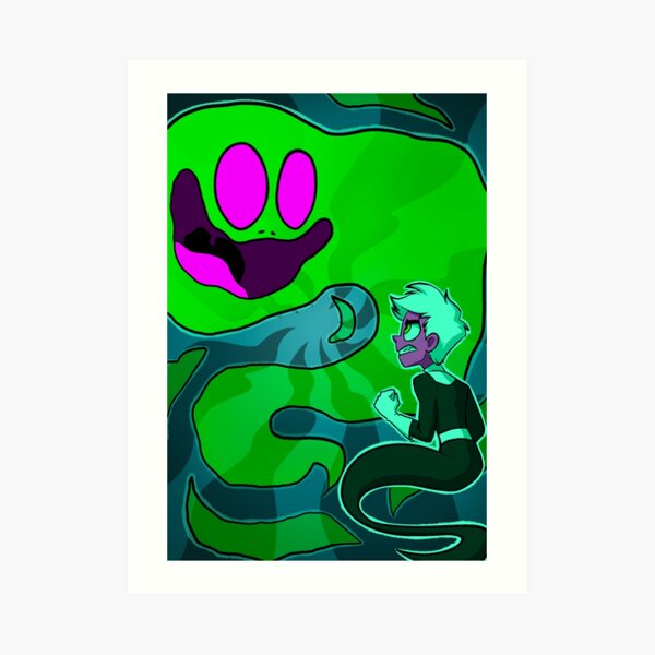 "Poster version Danny Phantom fighting giant blob ghost" Art Print for ...