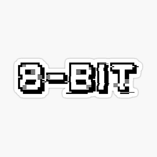 "8-bit" Sticker for Sale by kazzdesign | Redbubble