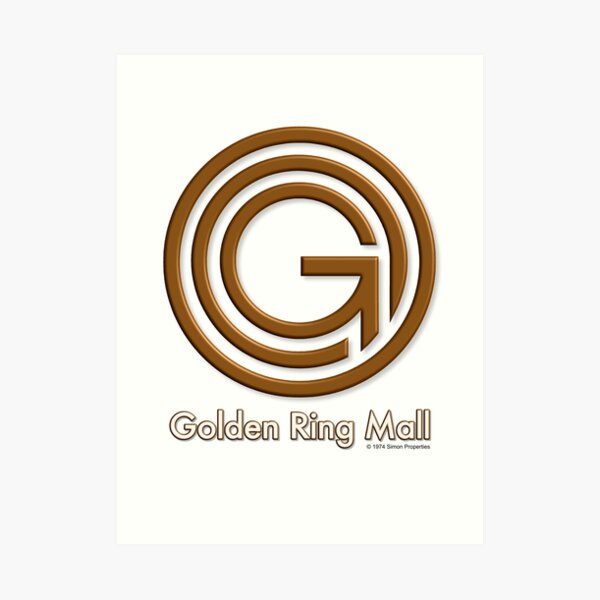 "Retro Golden Ring Mall in Rosedale, MD | Vintage Dead Mall Logo" Art ...