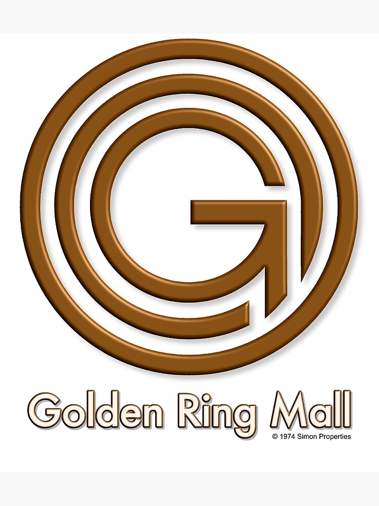 "Retro Golden Ring Mall in Rosedale, MD | Vintage Dead Mall Logo" Art ...