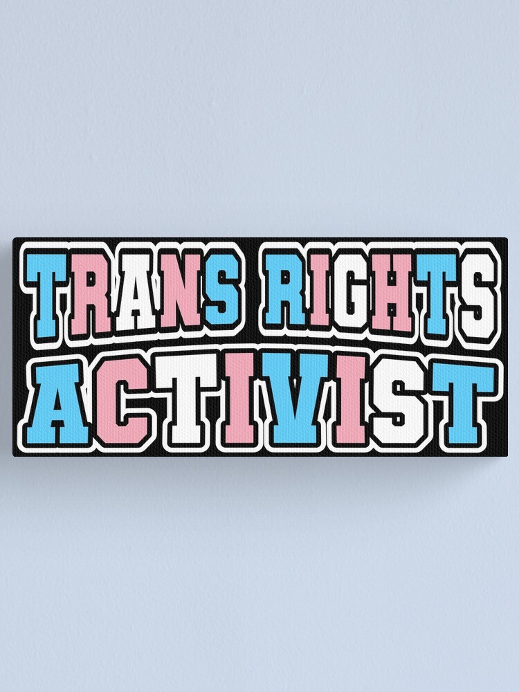 "Trans Rights Activist Transgender Pride Flag Preppy LGBT+" Canvas ...