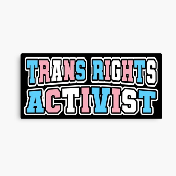 "Trans Rights Activist Transgender Pride Flag Preppy LGBT+" Canvas ...