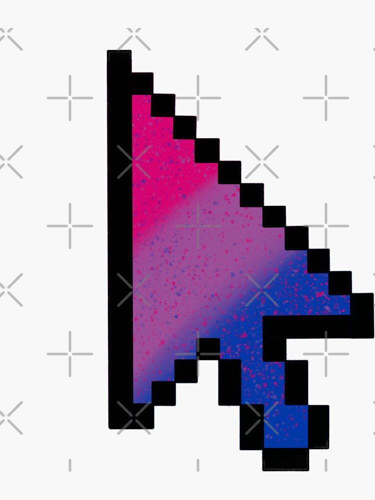 "Bisexual / Biromantic Pride Computer Cursor" Sticker for Sale by brookelpetefish | Redbubble