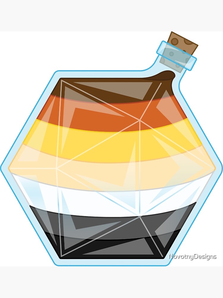 D20 Bear Brotherhood Pride Flag Potion Bottle Poster For Sale By