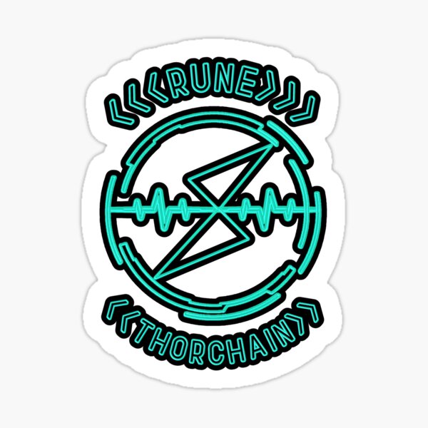 "Thorchain (RUNE) logo neon style" Sticker for Sale by CRYPTO-STATE ...