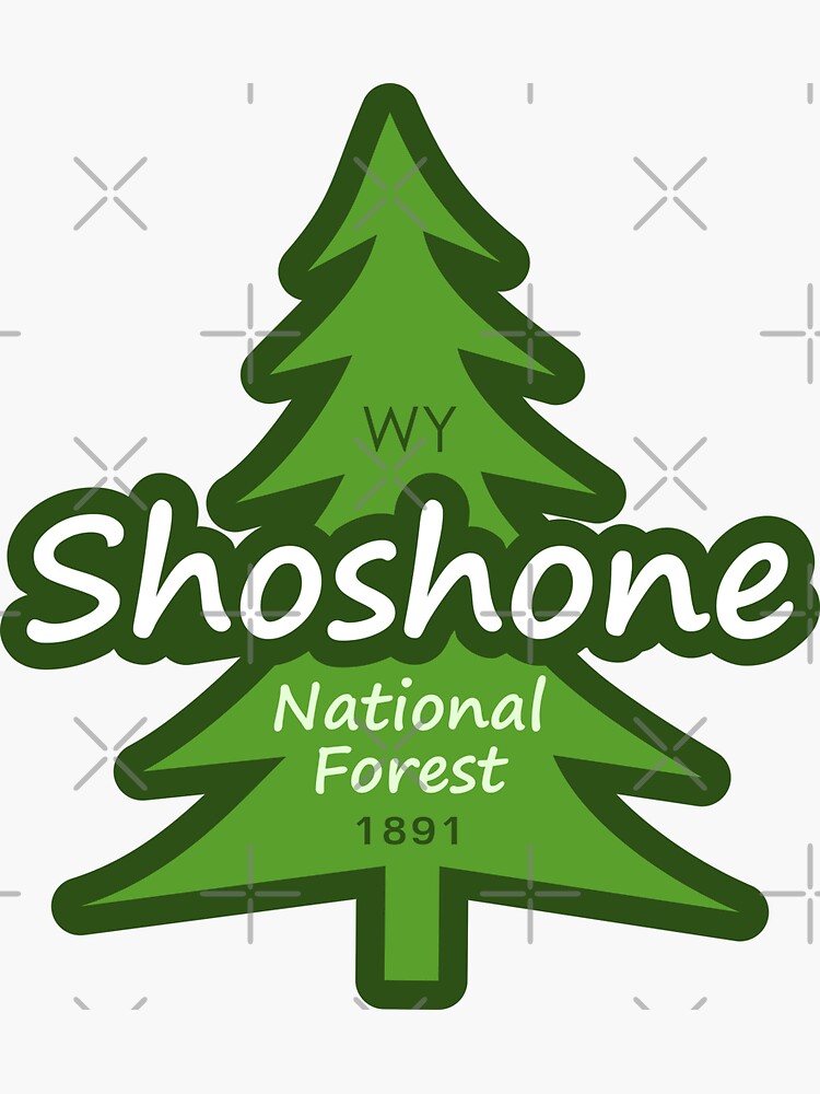 "Shoshone National Forest WY 1891" Sticker for Sale by Naturedesign21 ...